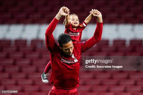 Virgil Van Dijk Of Liverpool Fc With His Daughter Nila Van Dijk