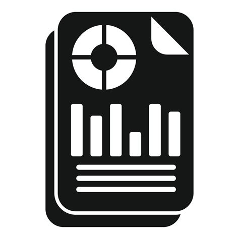 Business Report Icon Simple Vector Digital Data 21503370 Vector Art At