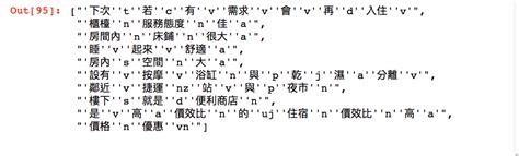 Jieba斷詞並標註詞性