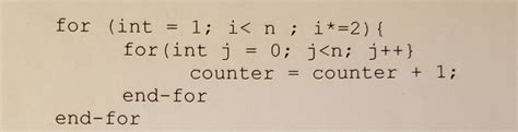 Solved Determine The Complexity Of The Algorithm Step By Chegg