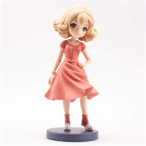 Premium Ai Image Hawaiian Anime Girl Action Figure With Blonde Hair