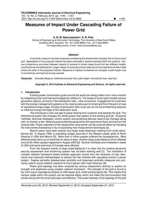 PDF Measures Of Impact Under Cascading Failure Of Power Grid