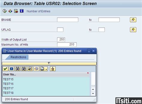 table usr02 sap user master record