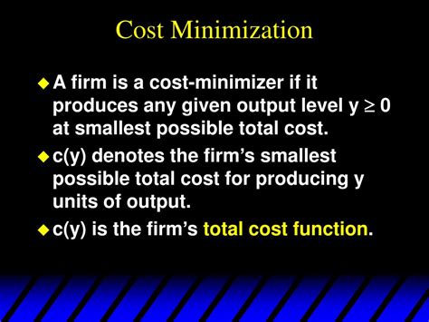 Ppt Cost Minimization Powerpoint Presentation Free Download Id 4937403
