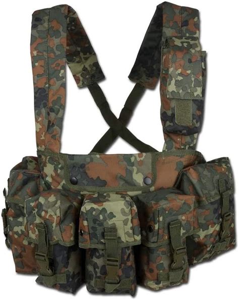 Chest Rig M4 M16 G36 G3 M14 Vest Airsoft Flecktarn Camo Bigamart