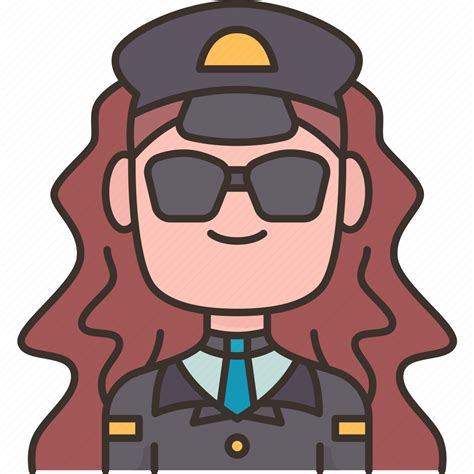 Officer Police Security Uniform Woman Icon Download On Iconfinder