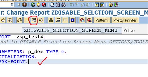 Techsap Need To Hide Standard Selection Screen Menu Bar App Toolbar