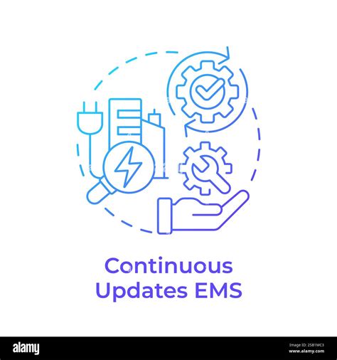 Continuous Updates Ems Blue Gradient Concept Icon Stock Vector Image And Art Alamy