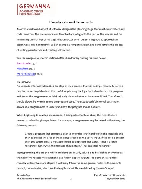 Pseudocode And Flowcharts Pdf Computer Program Programming