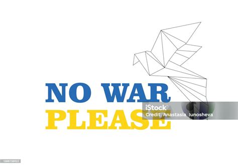 비둘기와 비문 우크라이나 국기의 색상벡터 로고 아니 전쟁 2022년 러시아의 우크라이나 침공에 대한 스톡 벡터 아트 및 기타 이미지 2022년 러시아의 우크라이나 침공