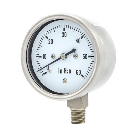0 In Wc Hg To 30 In Wc 2 12 In Dial Pressure Gauge 859vz119rz48 Grainger