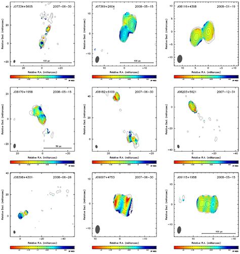 5 Ghz Contour Maps Of Refuted Csos With 5 8 Ghz Spectral Index Map
