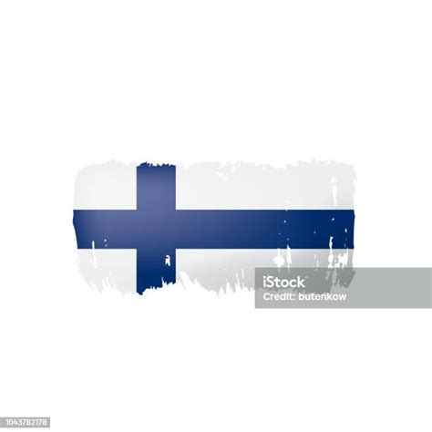 핀란드 플래그 흰색 배경에 벡터 일러스트 레이 션 0명에 대한 스톡 벡터 아트 및 기타 이미지 0명 기 디자인 Istock