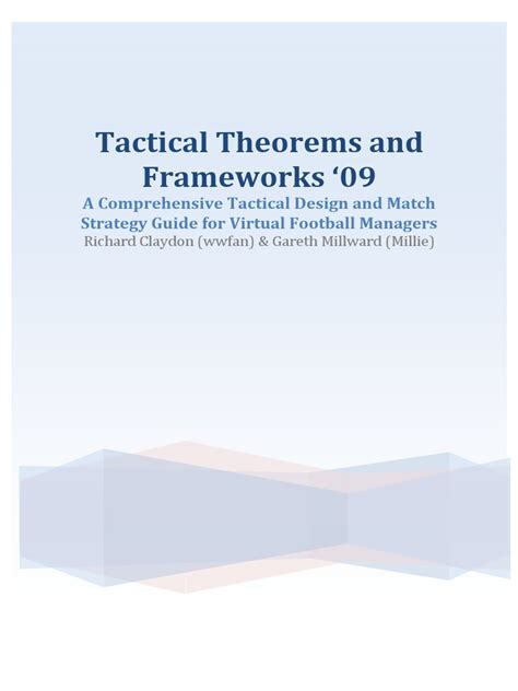 Tactical Theorems And Frameworks 09 Pdf Athletic Sports Ball Games