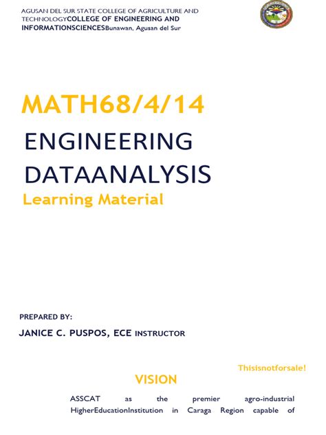 Engineering Data Analysis Learning Mateial 2nd Week Pdf Statistics Statistical Inference