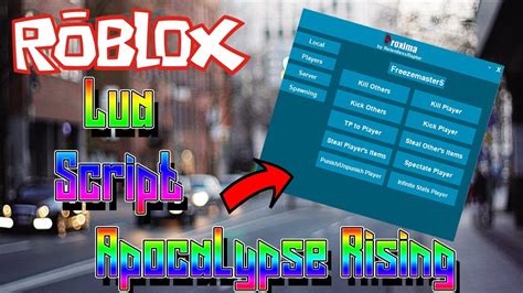Roblox Apocalypse Rising Lua Script YouTube