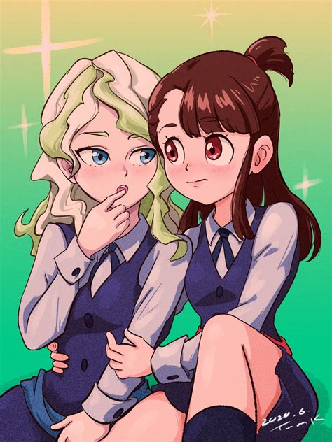 Kagari Atsuko And Diana Cavendish Little Witch Academia Drawn By