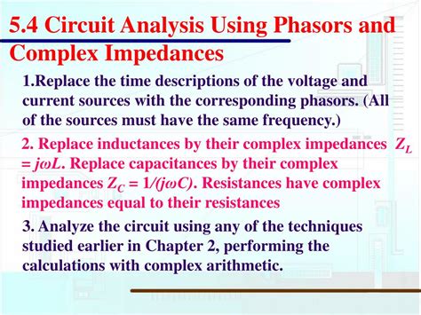PPT 5 4 Circuit Analysis Using Phasors And Complex Impedances PowerPoint Presentation ID 3824757