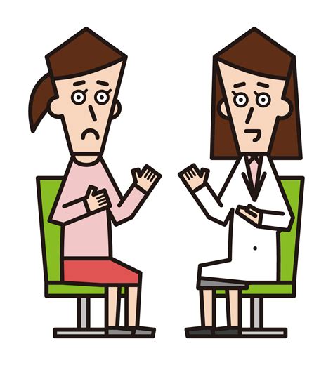 심리 상담사 및 임상 심리학자 여성의 그림 무료 일러스트 소재집 Kukukeke