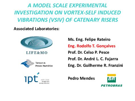 Pdf Presentation A Model Scale Experimental Investigation On Vortex Self Induced Vibrations