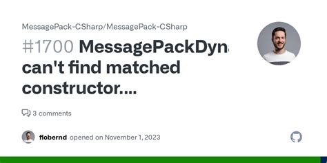Messagepackdynamicobjectresolverexception Cant Find Matched Constructor Typesystemtextjson