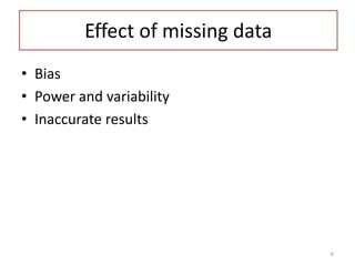 Imputation Techniques For Missing Data In Clinical Trials PPTX