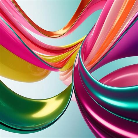 A Modern Abstract Background With Smooth Shiny Waveforms In Vibrant Colors Blending Seamlessly
