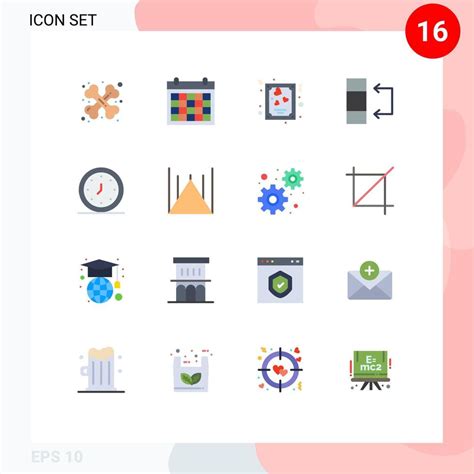 Set Of 16 Modern Ui Icons Symbols Signs For Alert Table Date Swap Valentines Editable Pack Of