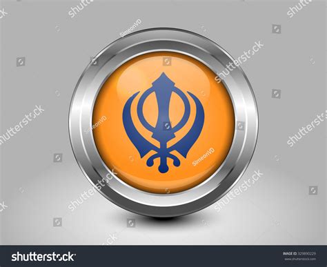 India Nishan Sahib Variant Flag Metal Stock Vector Royalty Free 329890229 Shutterstock