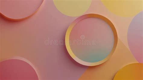 Vibrant Abstract Artwork Featuring Overlapping Pastel Circles On A Soft Gradient Background