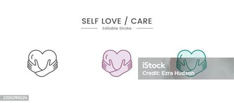 배려 관대하고 동정심 아이콘은 얇은 선 스타일로 설정됩니다 자기 사랑 벡터 일러스트 레이 션 Health에 대한 스톡 벡터 아트 및 기타 이미지 Istock