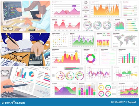 Presenters Show Statistical Indicators And Data On Diagram Colleagues Giving Presentation Of
