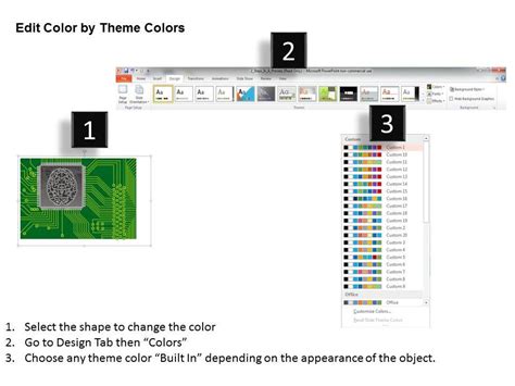 0814 Chip Cpu Gpu On A Printed Circuit Board With A Brain Embedded On Microprocessor Ppt Slides