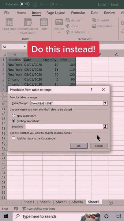 Easily Analyze And Visualize Your Data Using Pivot Tables In Excel 😁 Shorts Excel Pivot