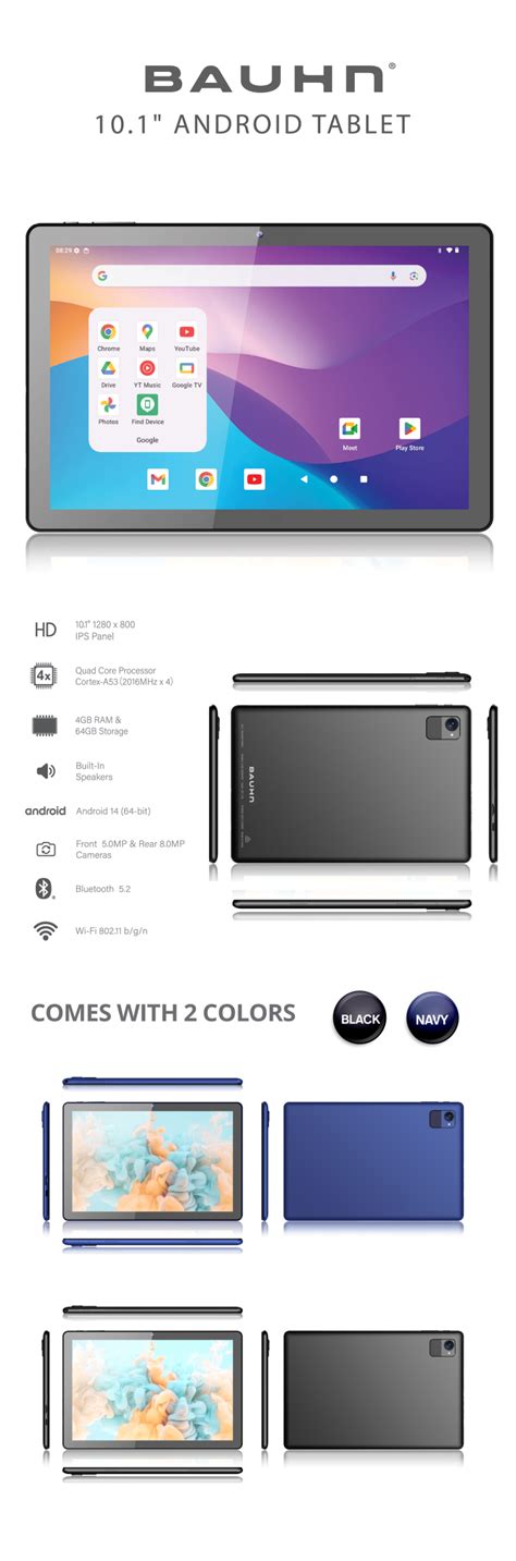 10 1″ Android Tablet Bauhn