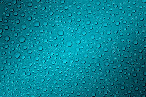 물에 젖은 어두운 청록색 배경과 그라데이션 조명두 모서리 매크로 고무에 대한 스톡 사진 및 기타 이미지 고무 물 방울 Istock