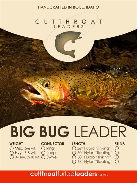 Cutthroat Furled Big Bug Leader Adrenalin Flies