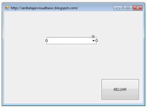 BELAJAR VISUAL BASIC MEMBUAT COMBOBOX PADA VISUAL BASIC