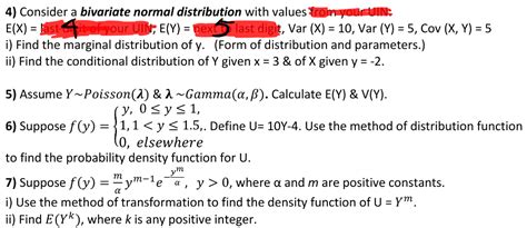 Solved 4 Consider A Bivariate Normal Distribution With