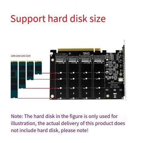 Hard Disk Expansion Card NVME Protocol Disk Array Card Mainboard PCI E16X Slot To 4 NVME Solidd