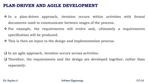 Unit I Lecture 4 Agile Development And Plan Drivenpdf