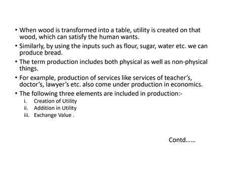 Solution Class 11 Unit 5 Meaning Of Production Production Function And