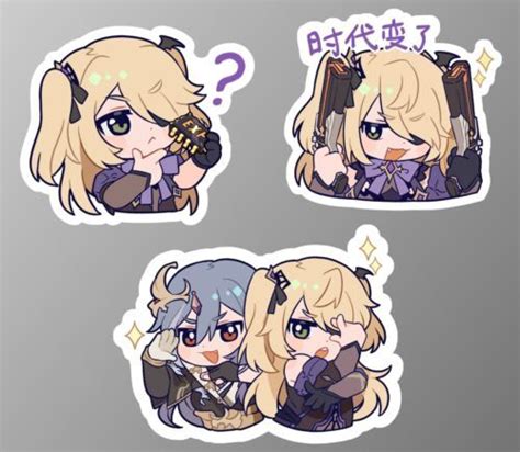 Fischl Chibi Genshin Impact Waterproof Vinyl Stickers 25 Each
