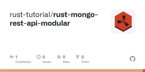 Github Rust Tutorial Rust Mongo Rest Api Modular