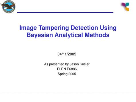 ppt image tampering detection using bayesian analytical methods