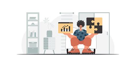 그 사람은 멍하니 포지티브 그레이드 차트를 들고 있습니다 생각 수집 작업 트렌디한 스타일 벡터 일러스트레이션 남자 사업가에 대한