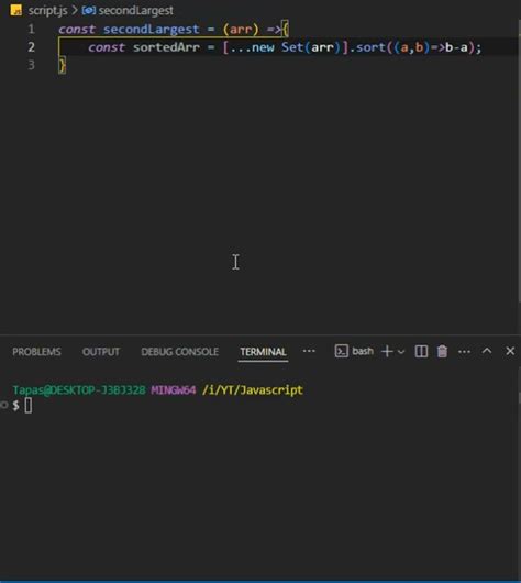 Find The Second Largest Number In An Array In Javascript Coding Theroxycoder Shorts Youtube