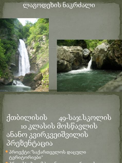 ლაგოდეხის ნაკრძალი 2302 Edu Aris Ge Pdf