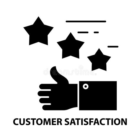 Customer Satisfaction Symbol Icon Black Vector Sign With Editable Strokes Concept Illustration