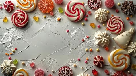 Assorted Candies Spread On A Table Premium Ai Generated Image